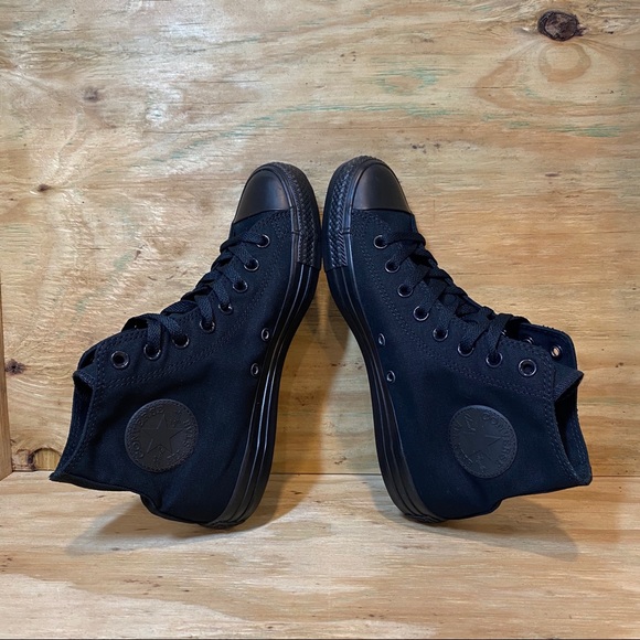 Converse | Shoes | Converse Triple Black High Top Sneakers | Poshmark